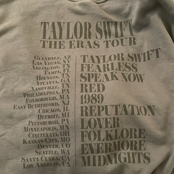 Taylor Swift | Sweaters | Taylor Swift The Eras Tour Blue Crew Neck ...